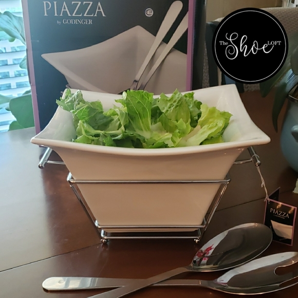 Godinger | Kitchen | Godinger Piazza Collection 4piece Salad Set White ...